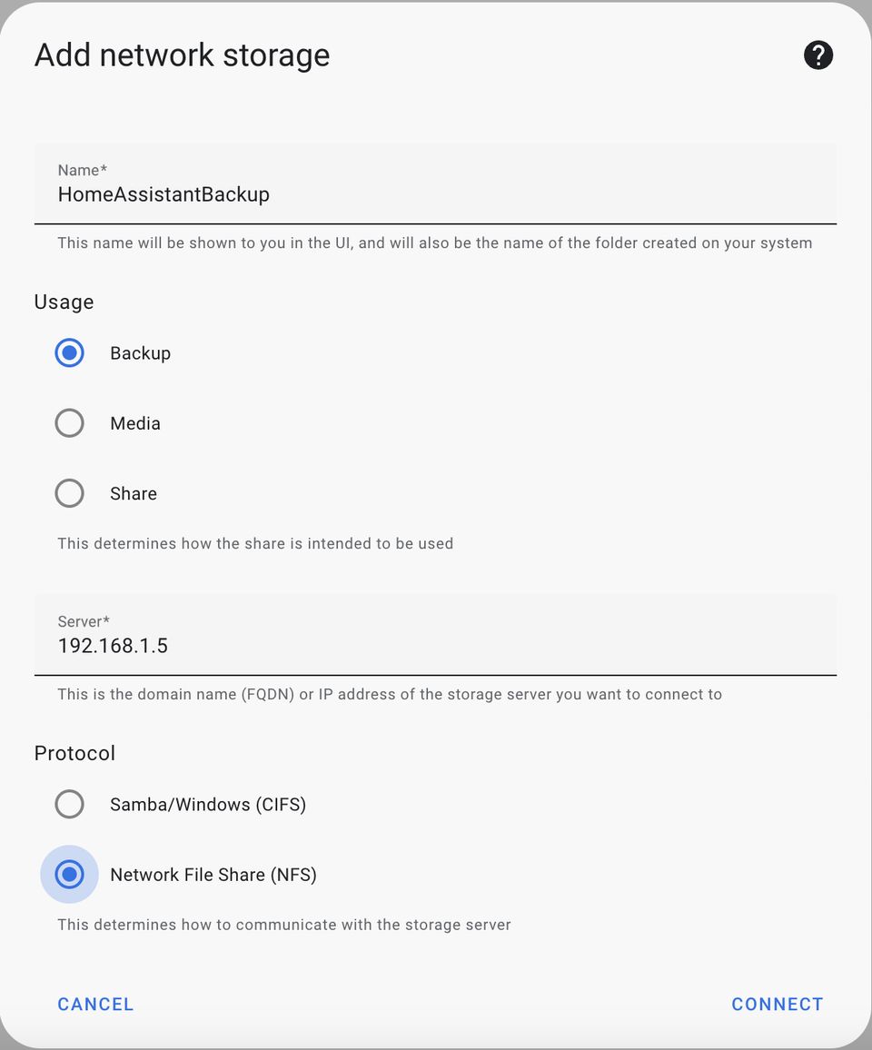 Home Assistant backup to Synology NAS